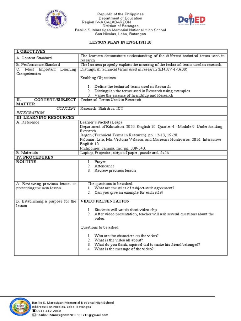Cot Plan Research | PDF