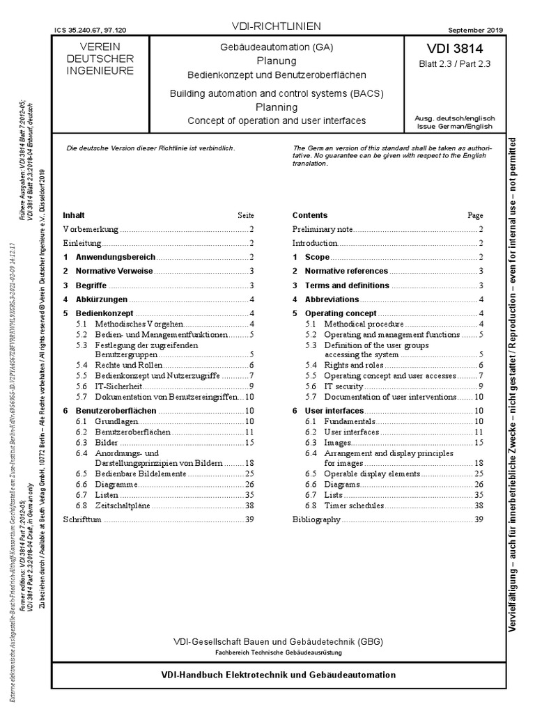 VDI 3814 Blatt 2-3 | PDF