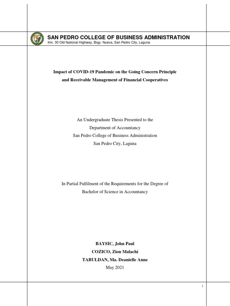 TH 83 | PDF | Going Concern | Financial Statement