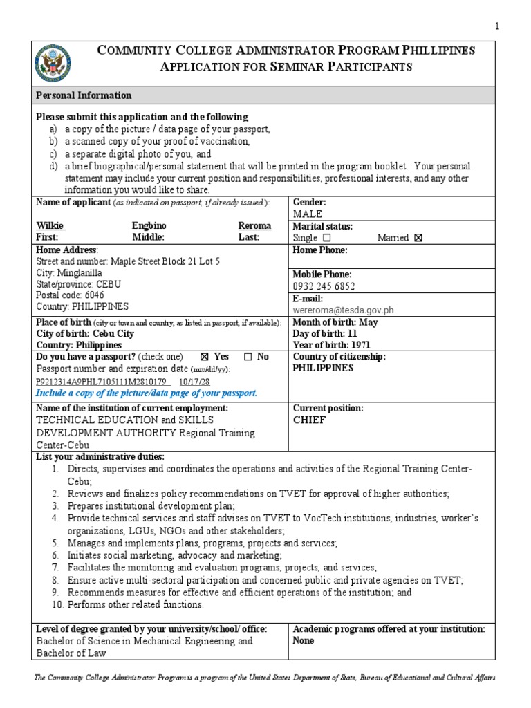 CCAP 2022 Philipines Application Seminar - 052422 | PDF | United States ...