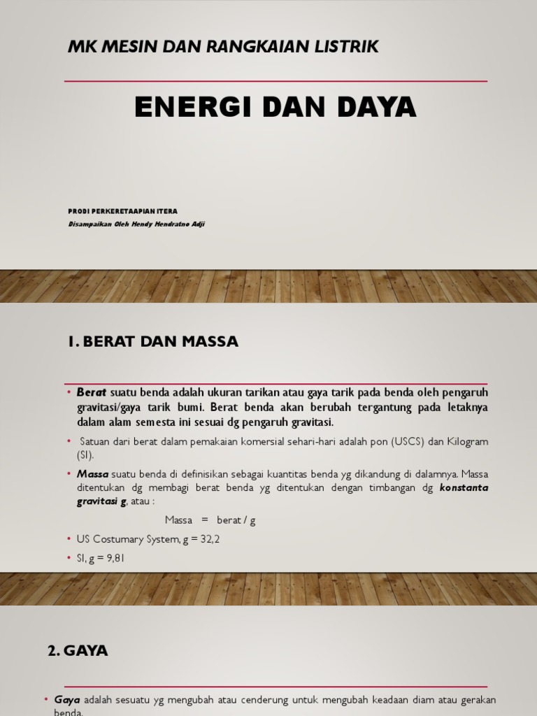 Mesin Dan Rangkaian Listrik, ENERGI Dan DAYA | PDF | Sains & Matematika