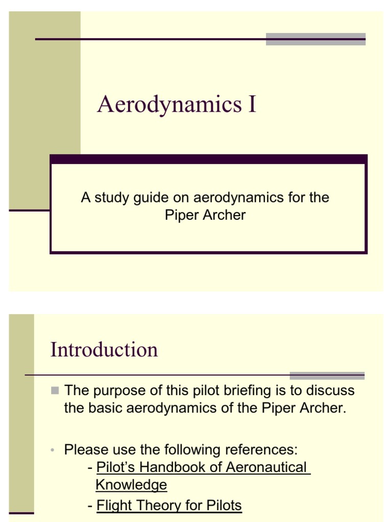 Aerodynamics I | PDF | Lift (Force) | Stall (Fluid Mechanics)