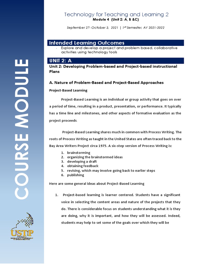 Unit 2 AB C | PDF | Project Based Learning | Learning