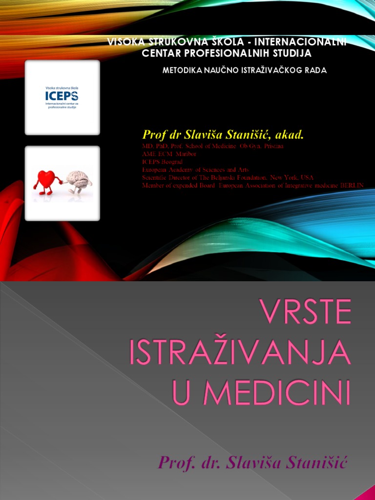 Prof Stanisic VRSTE - ISTRAZIVANJA 1 | PDF