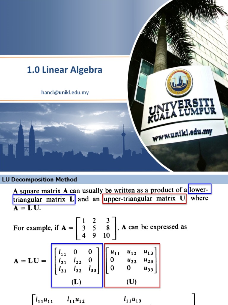 Chapter 1C Linear Algebra | PDF