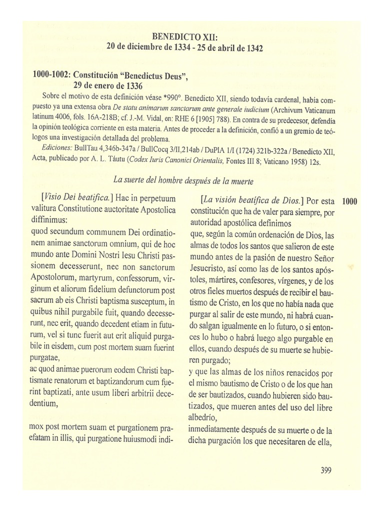 Benedictus Deus | PDF