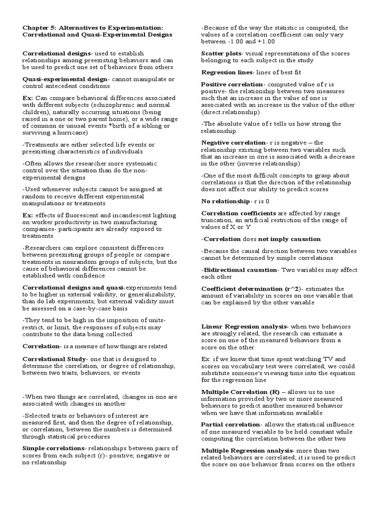 Chapter 5-8 Reviewer | PDF | Experiment | Validity (Statistics)