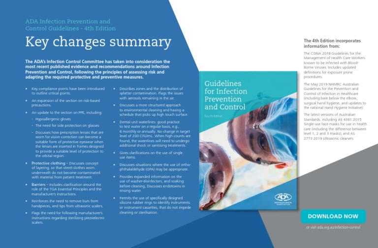 ADA 2021 Infection Control Guidelines Key Summary | PDF | Public Health ...