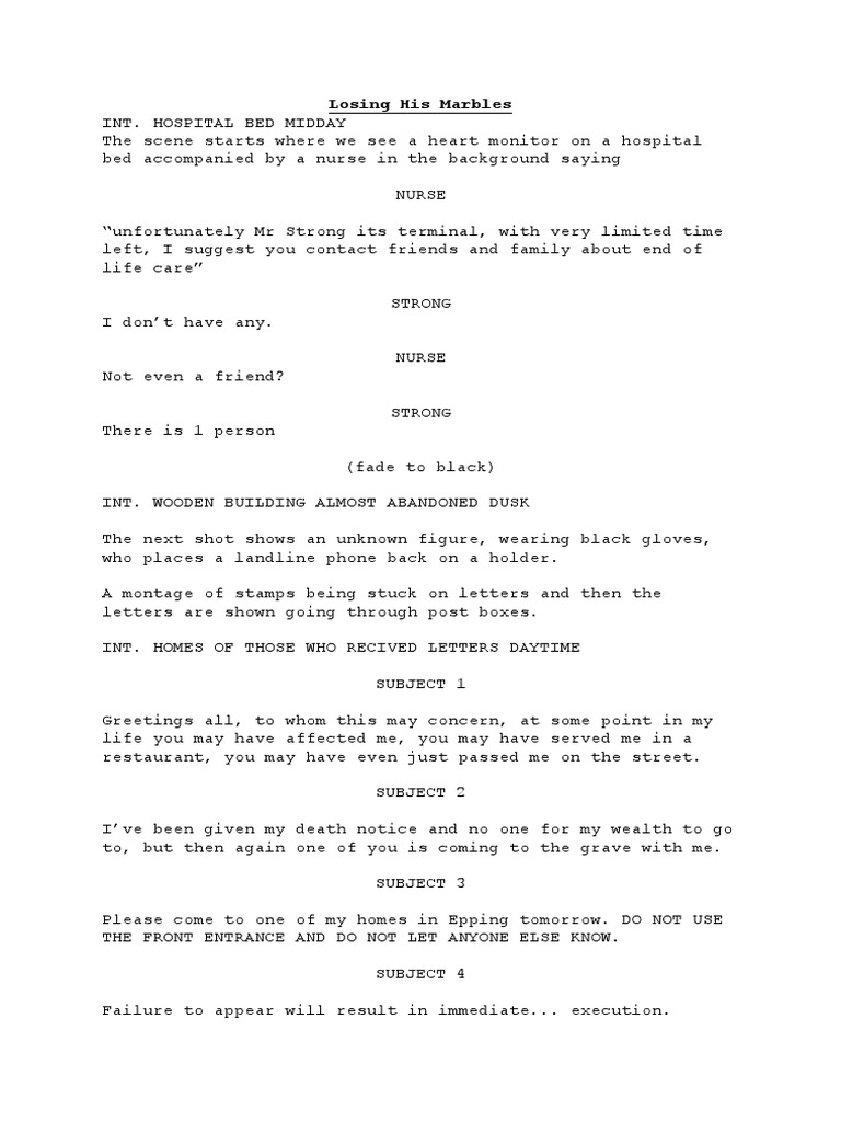 Losing His Marbles | PDF