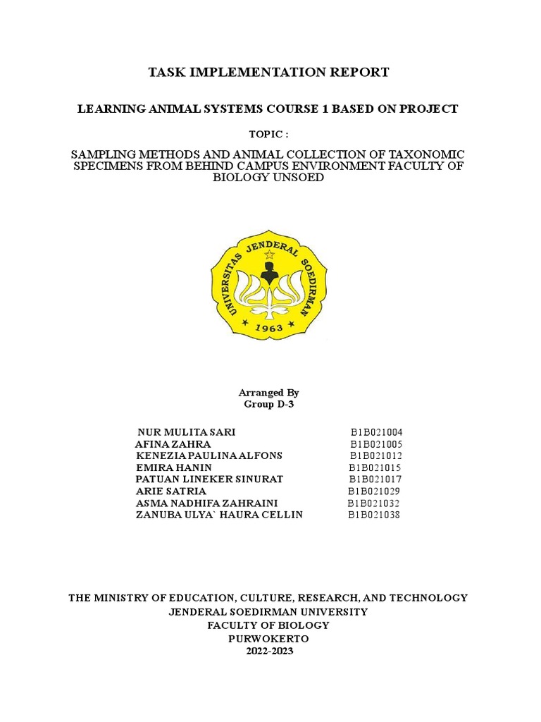 Task Implementation Report - D3 | PDF | Taxonomy (Biology) | Biology