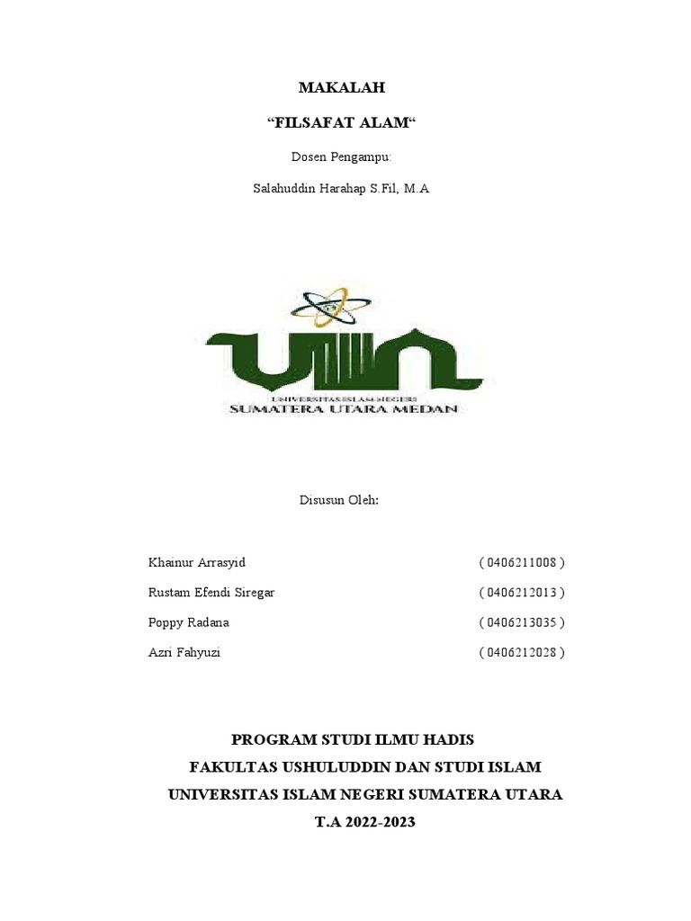 Makalah IAD, IBD, ISD (Filsafat Alam) | PDF | Filsafat