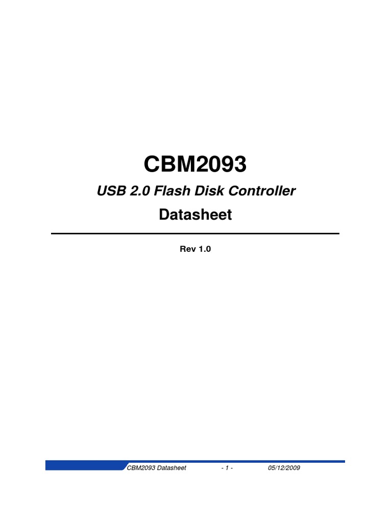 CBM2093 Chipsbank | PDF | Flash Memory | Usb