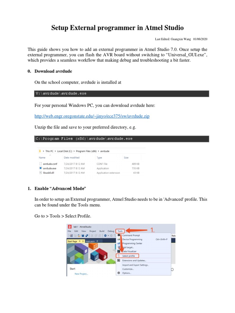Setup External Programmer in Atmel Studio | Download Free PDF | Command Line Interface ...