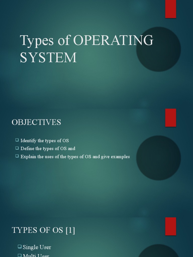 Types of OPERATING SYSTEM | PDF | Operating System | Process (Computing) Types of OPERATING SYSTEM | PDF | Operating System | Process (Computing)