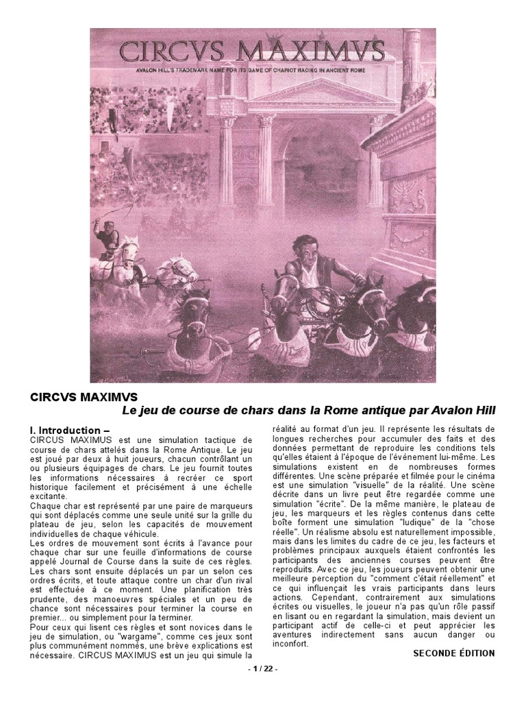 Circus Maximus | PDF | Char | Dé