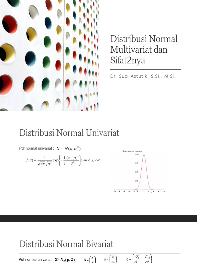 1 - 1 - Distribusi Normal Multivariat Dan Sifat2nya | PDF