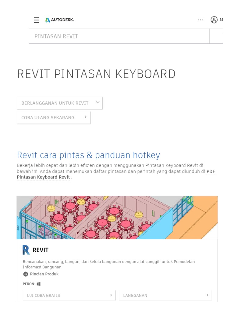 Revit Keyboard Shortcuts, Hotkeys & Commands Guide Autodesk Id | PDF