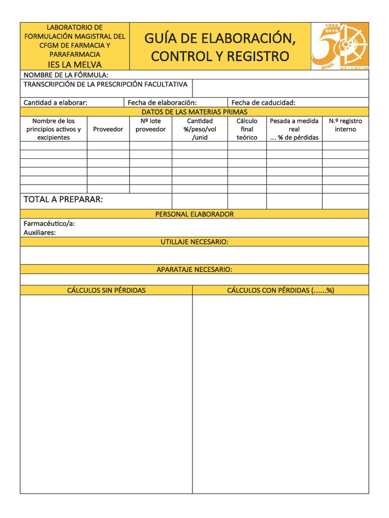 Guía de Elaboración y Control | PDF