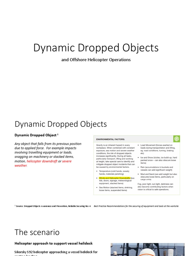 05 Helideck Inspections Dynamic Dropped Objects | PDF