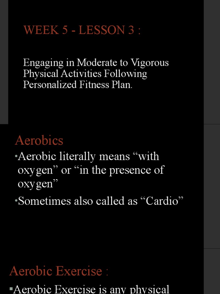 PE - Week 5 - Aerobics | PDF | Heart Rate | Strength Training