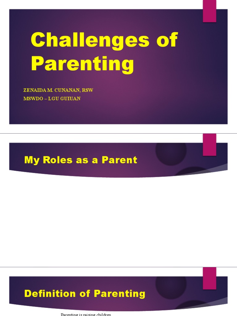 Challenges of Parenting Powerpoint | PDF