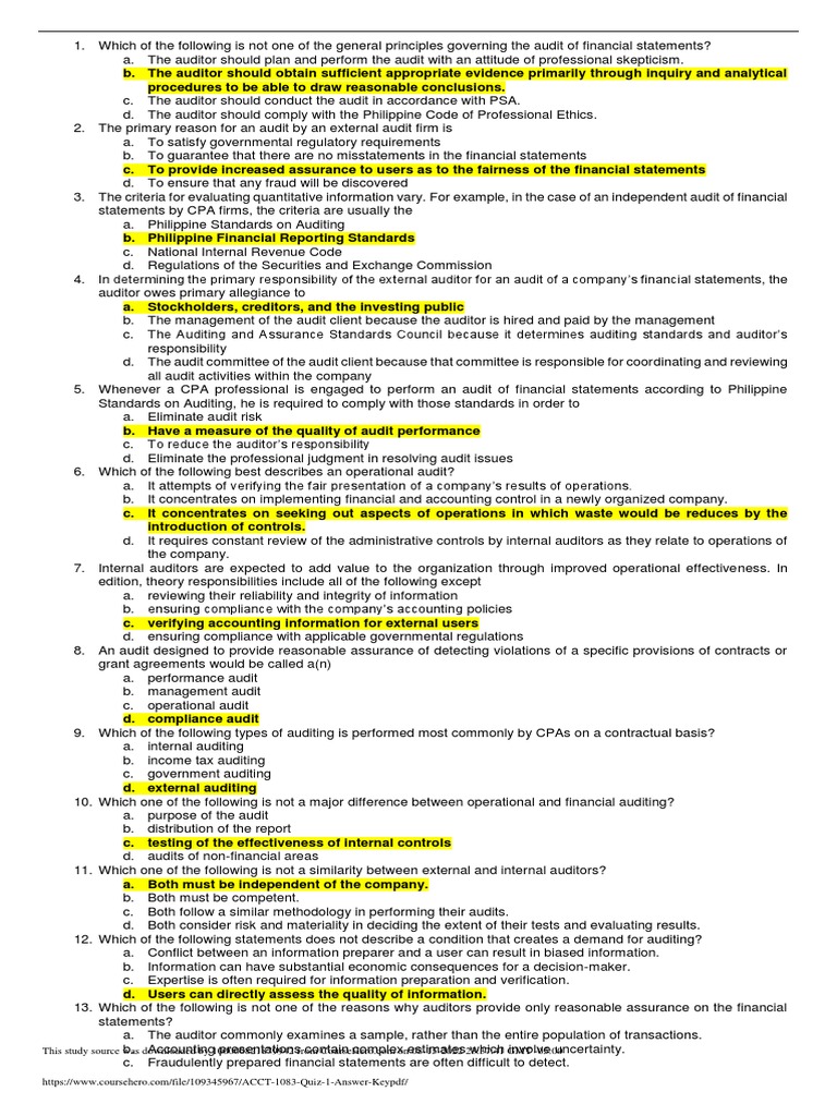 Audit principles, standards and procedures | PDF