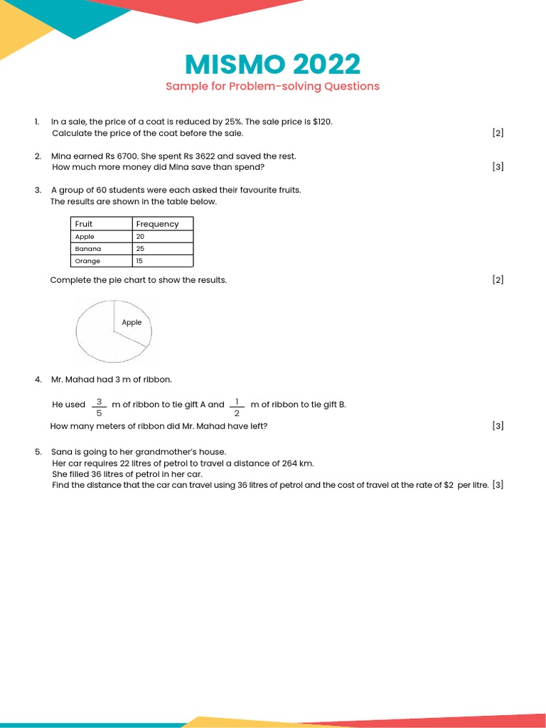 Problem Solving - Sample For Questions | PDF