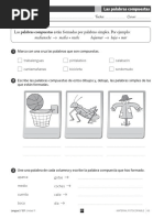 Actividades de Palabras Compuestas para Niños | PDF