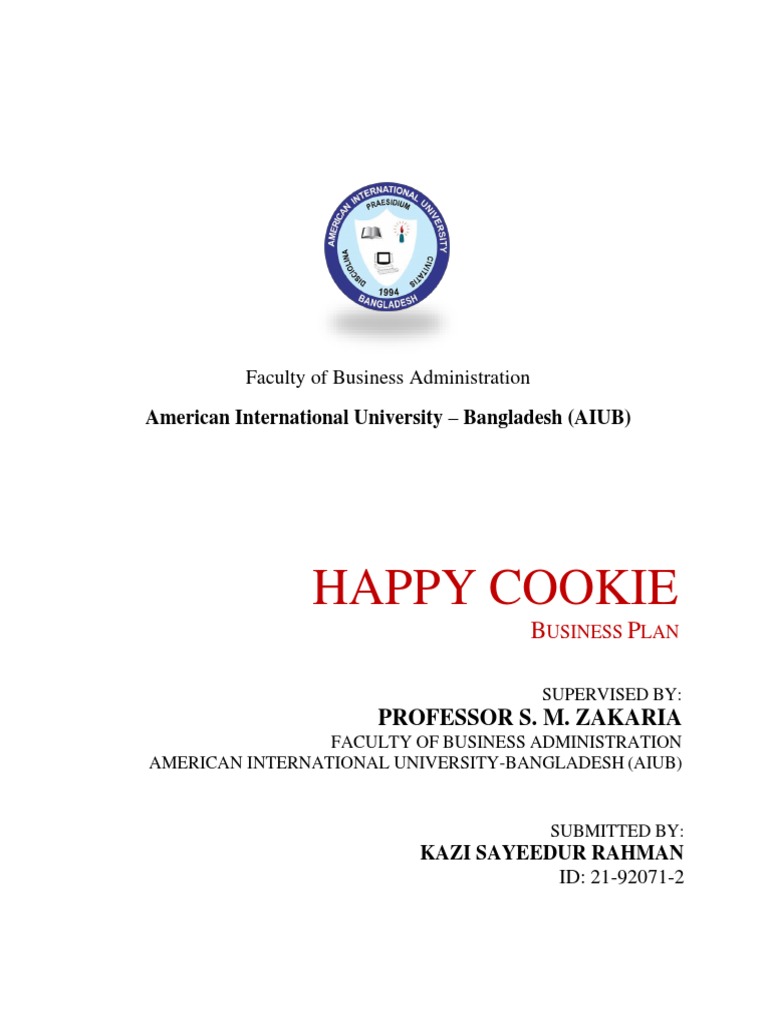 Happy Cookie Business Plan Overview | PDF | E Commerce | Internet