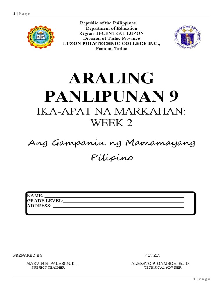 Q4 AP 9 Week 2 | PDF