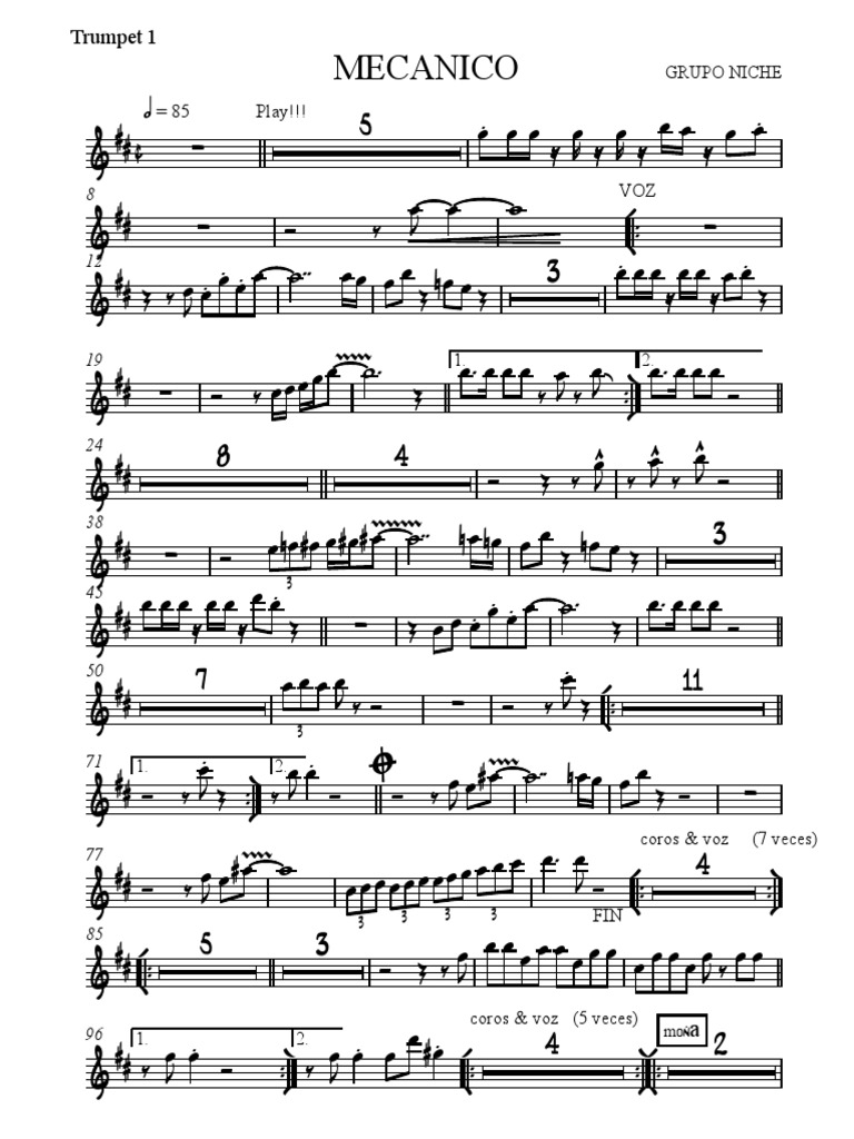MECANICO Trumpet 1 | PDF