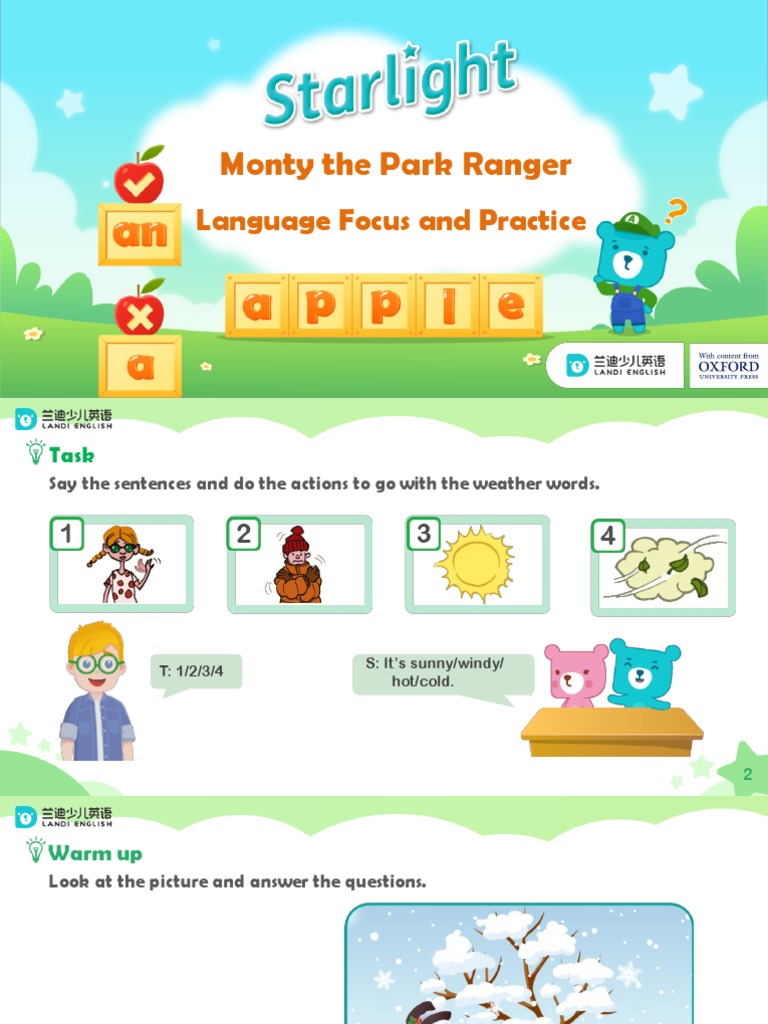 SL2-U1-L6-Monty The Park Ranger Language Focus and Practice | PDF ...