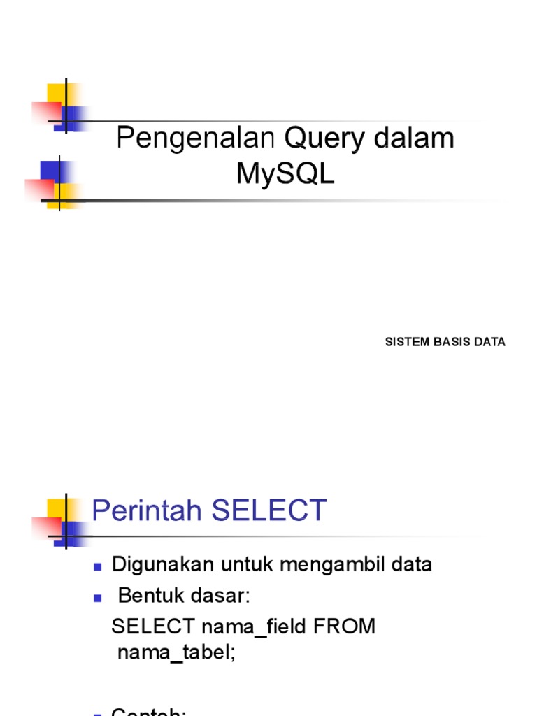 Pertemuan-13-Pengenalan Query DLM MySql | PDF