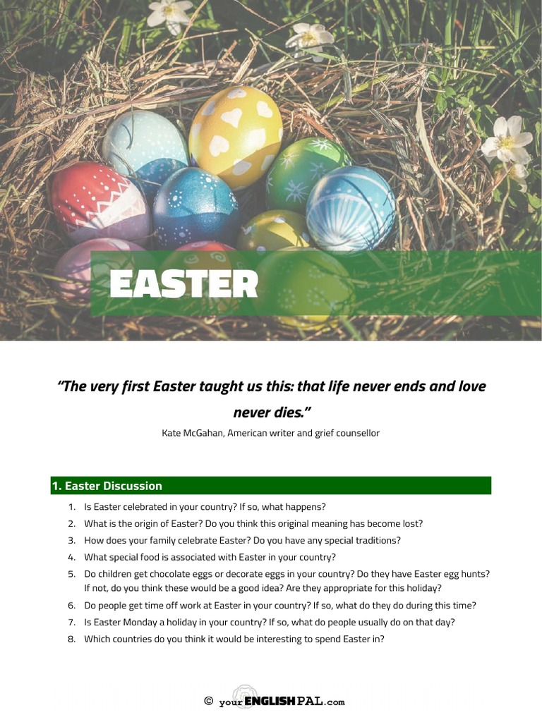 Lesson Plan Easter Student v2 | PDF | Easter | Lent