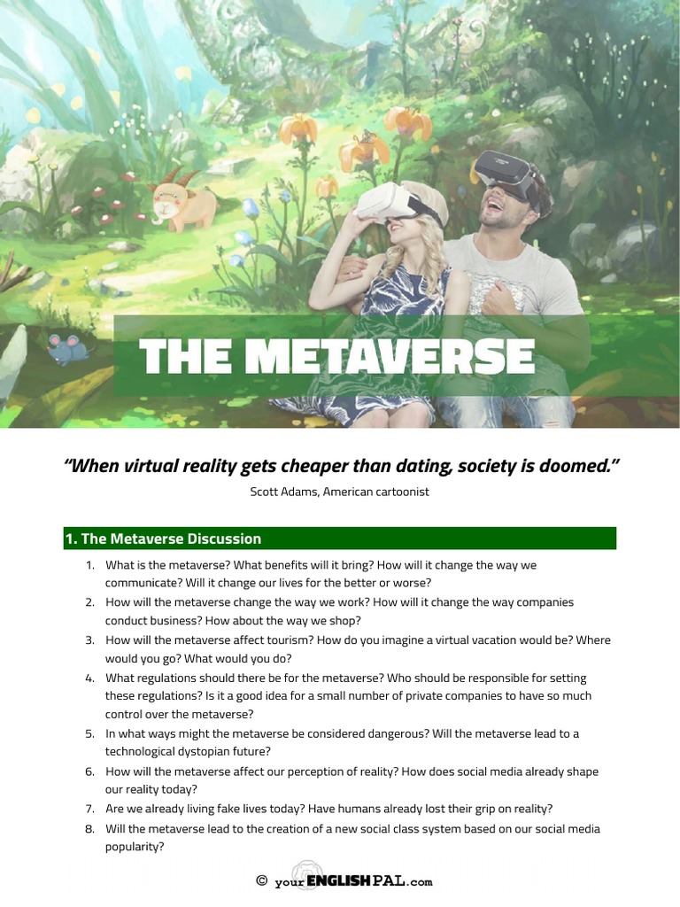 Lesson Plan Metaverse Student v1 | PDF | Virtual Reality | Augmented ...