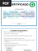 Modelo - Certificado de NR 12 | PDF