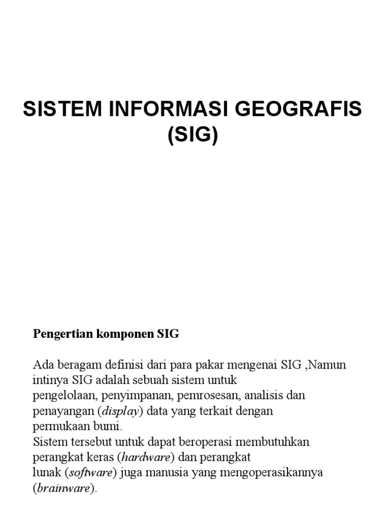 Bentuk Data Menyusun SIG | PDF
