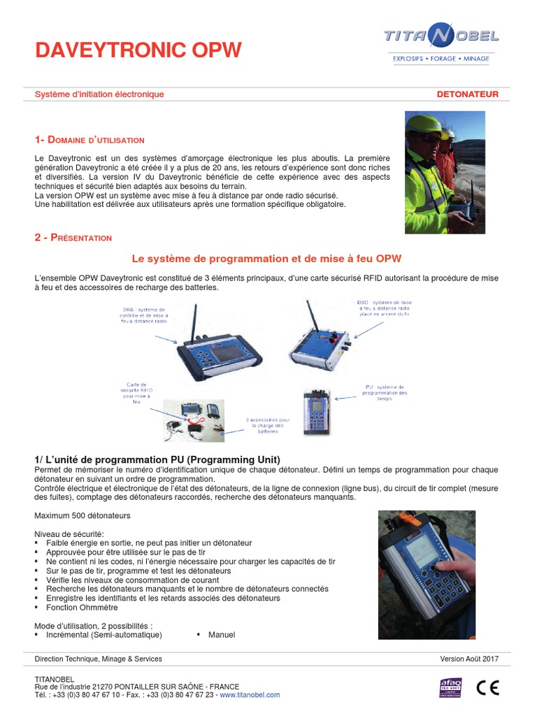 Ficha Técnica DAVEYTRONIC OPW | PDF