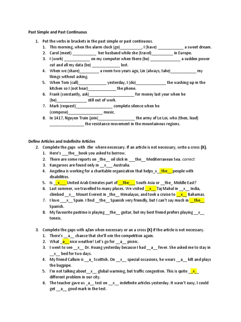 Grammar Exercises | PDF