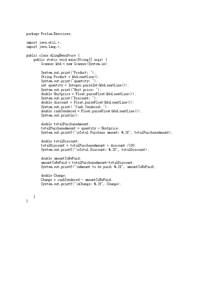 Aling Nena Store | PDF