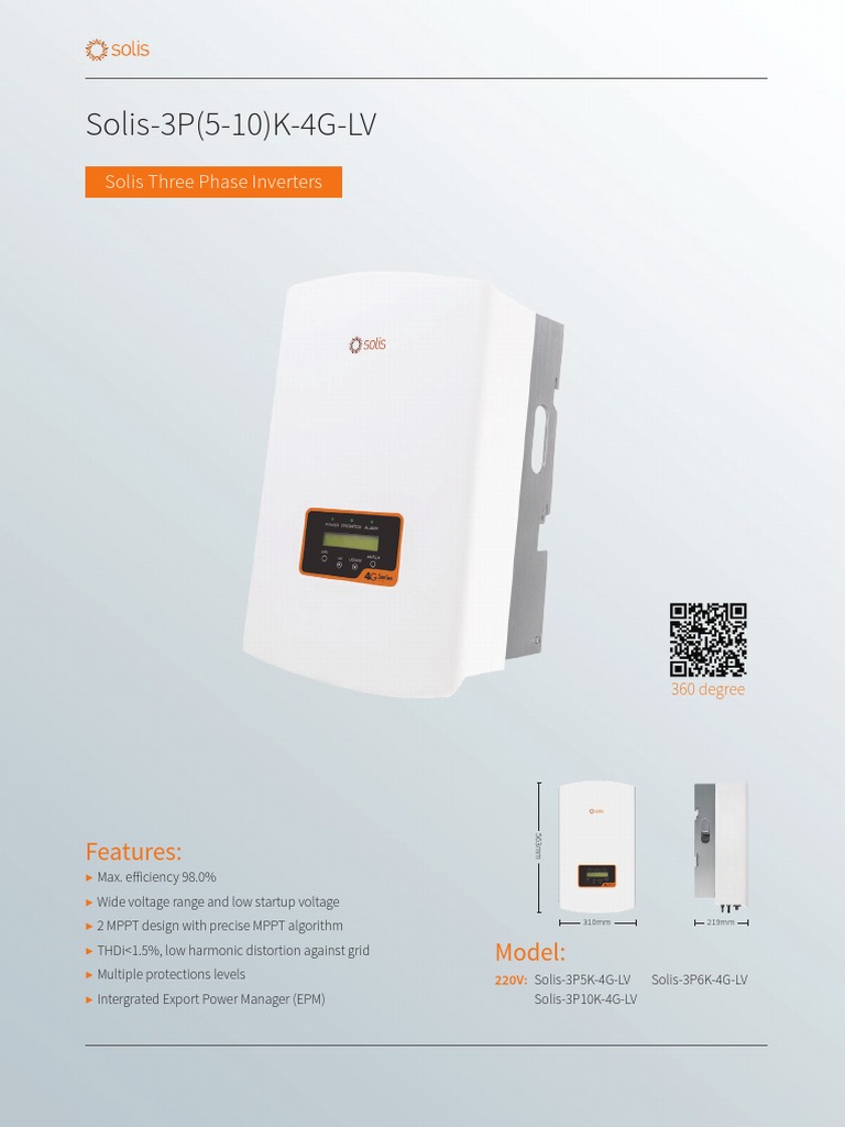 Solis 3P Inverter Series Datasheet | PDF | Mains Electricity ...