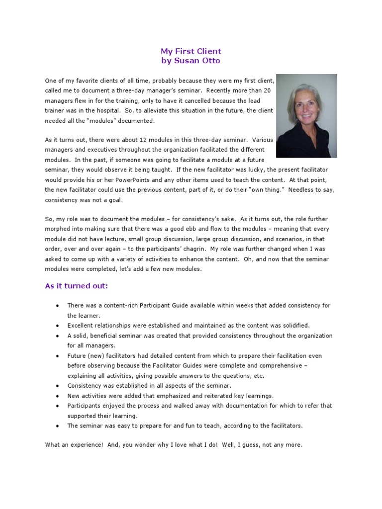 My First Client | PDF | Learning | Neuroscience