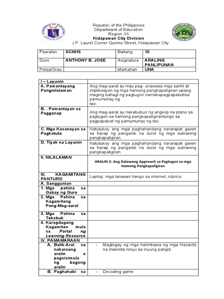 Lesson Plan 10.2 | PDF