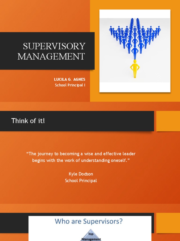 Supervisory Management | PDF | Teachers | Teaching Method