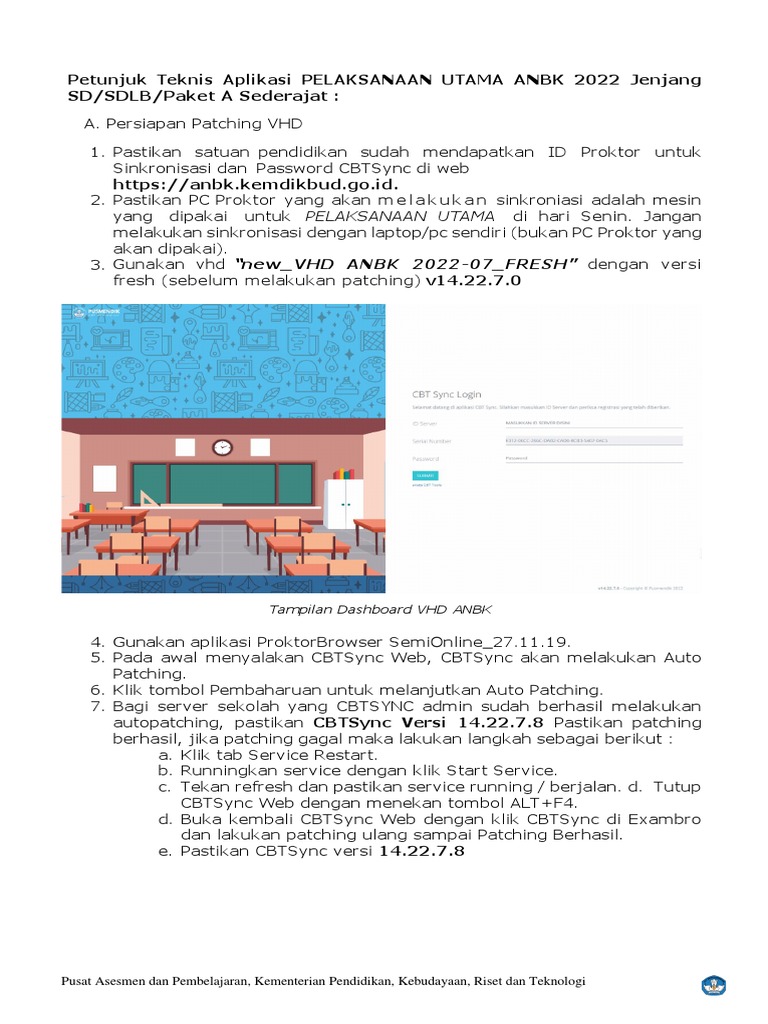 Petunjuk Sinkronisasi Utama SD Sederajat | PDF | Bisnis | Teknologi & Rekayasa
