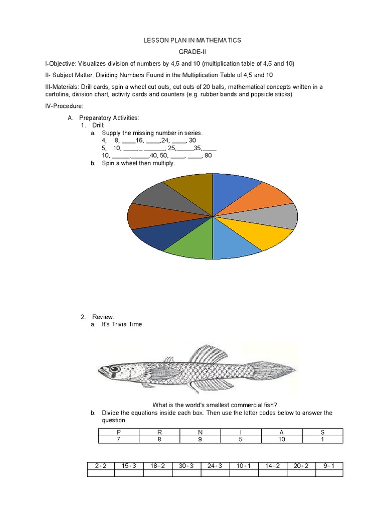 Lesson Plan | PDF | Division (Mathematics) | Elementary Mathematics