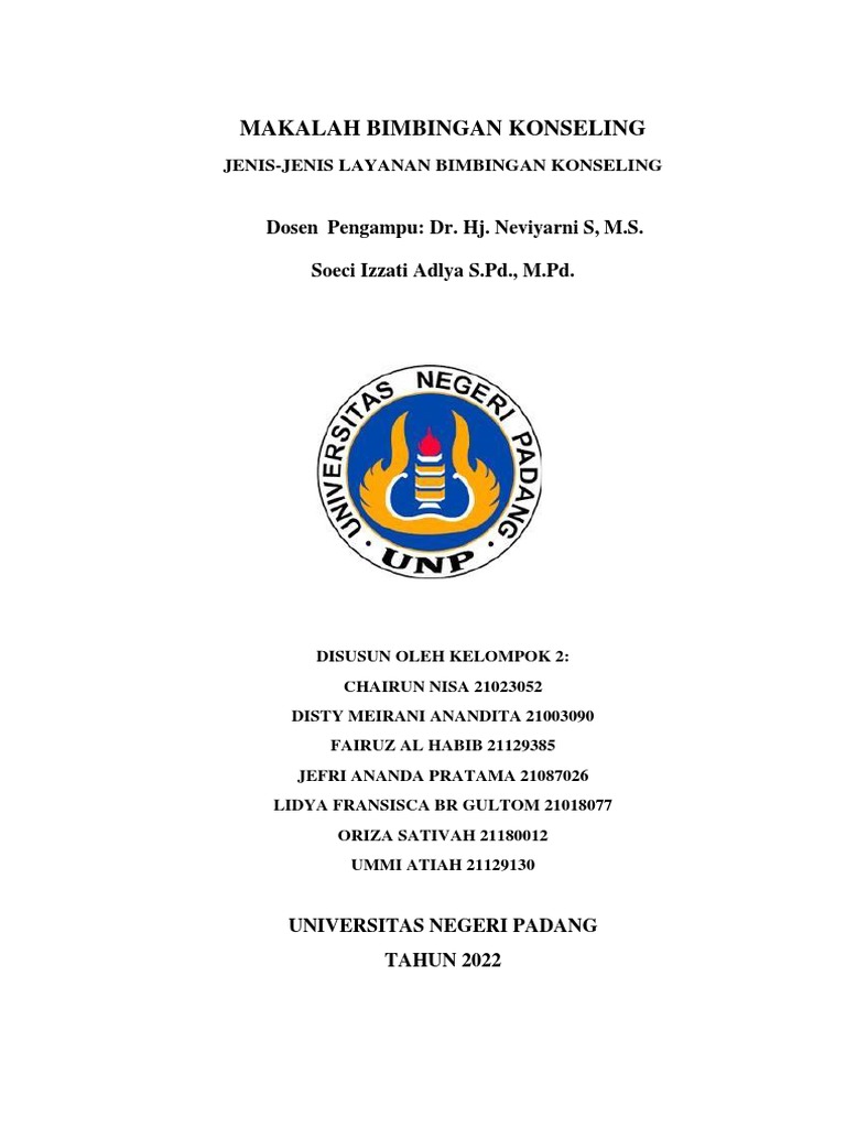 Makalah Bimbingan Konseling | PDF | Karier & Perkembangan