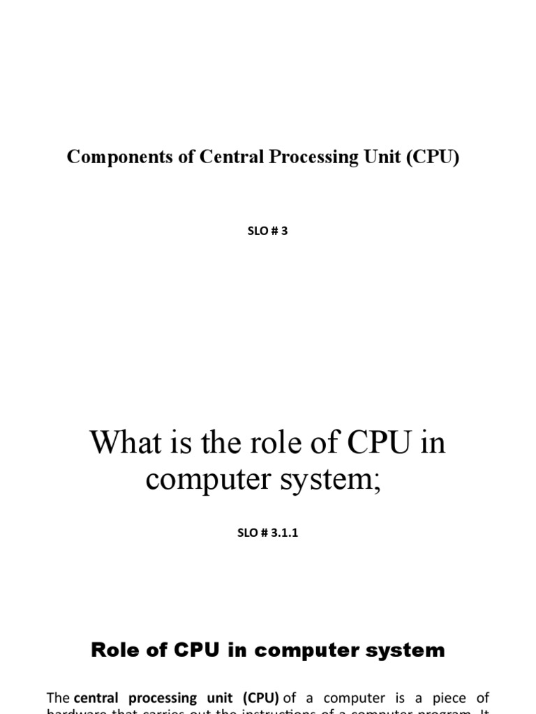3 Architecture of CPU | Download Free PDF | Central Processing Unit | Programming