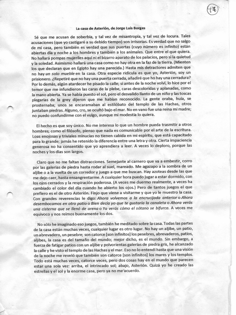 La Casa de Asterión | PDF