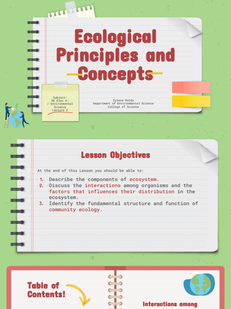 02-EnVI SCI - Ecological Principles and Concepts | PDF | Ecosystem ...